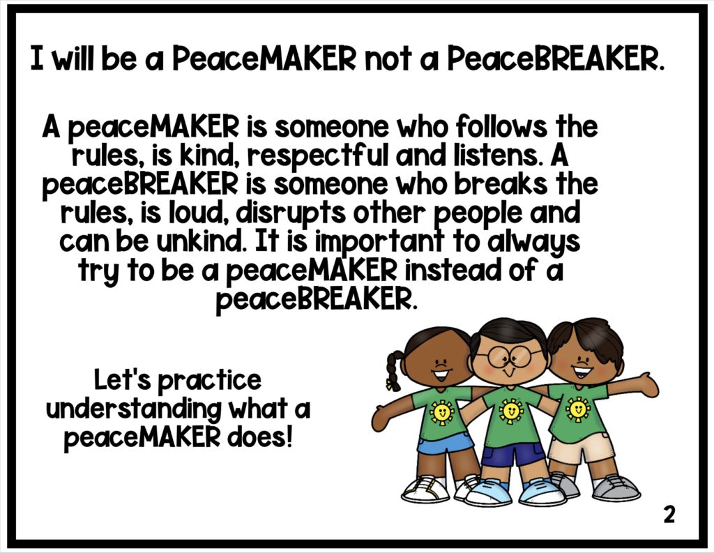 PeaceMAKER or PeaceBREAKER | Social Emotional Learning Lesson - Annie's ...