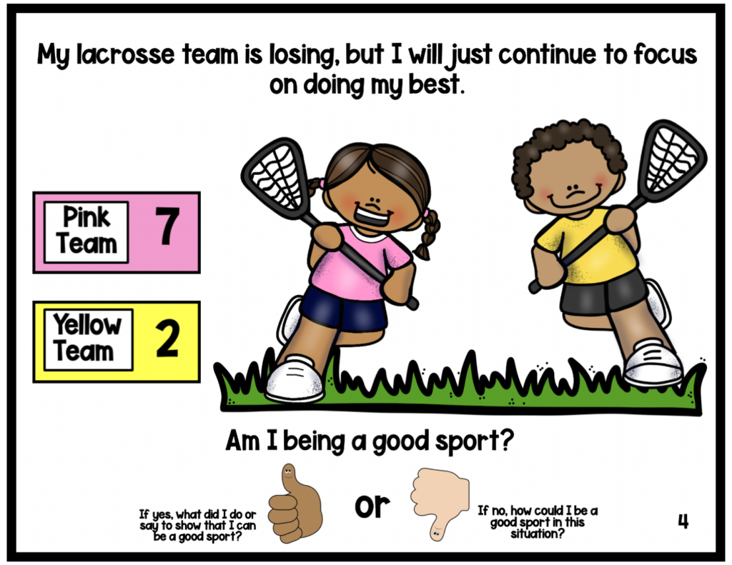 Social Emotional Learning Lesson On Sportsmanship - Annie's Classroom
