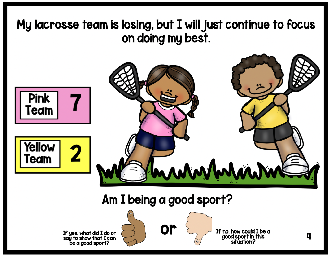 Social Emotional Learning Lesson On Sportsmanship - Annie's Classroom