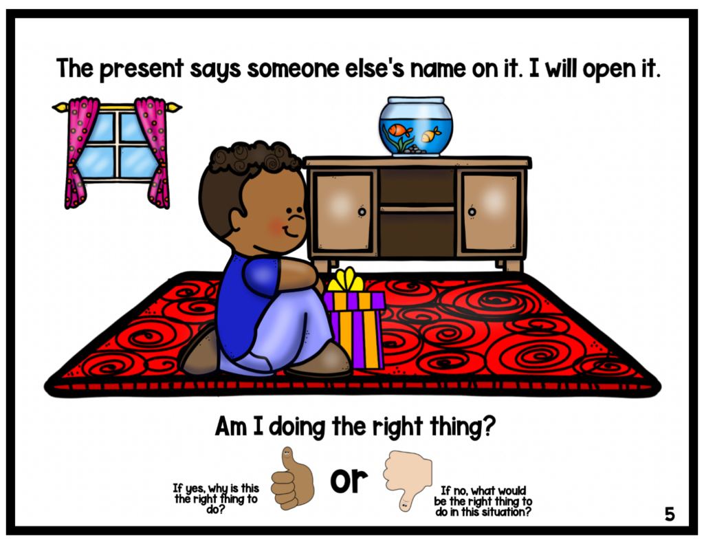 Understanding Right From Wrong Social Emotional Learning Lesson - Annie ...