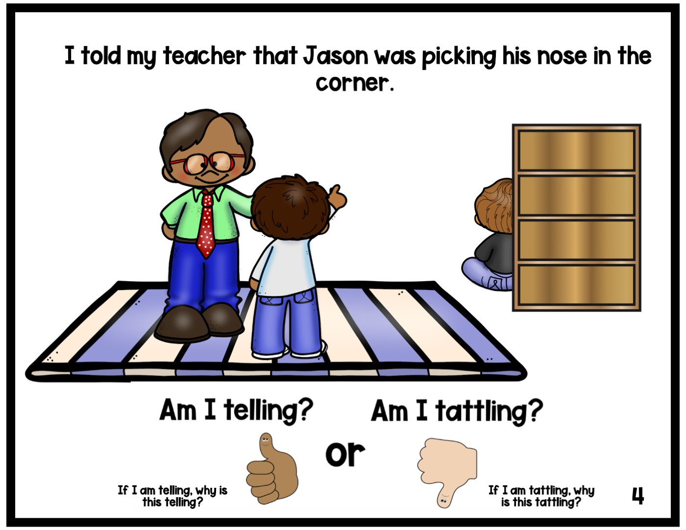 Tattling Social Skills Lesson For Children - Annie's Classroom