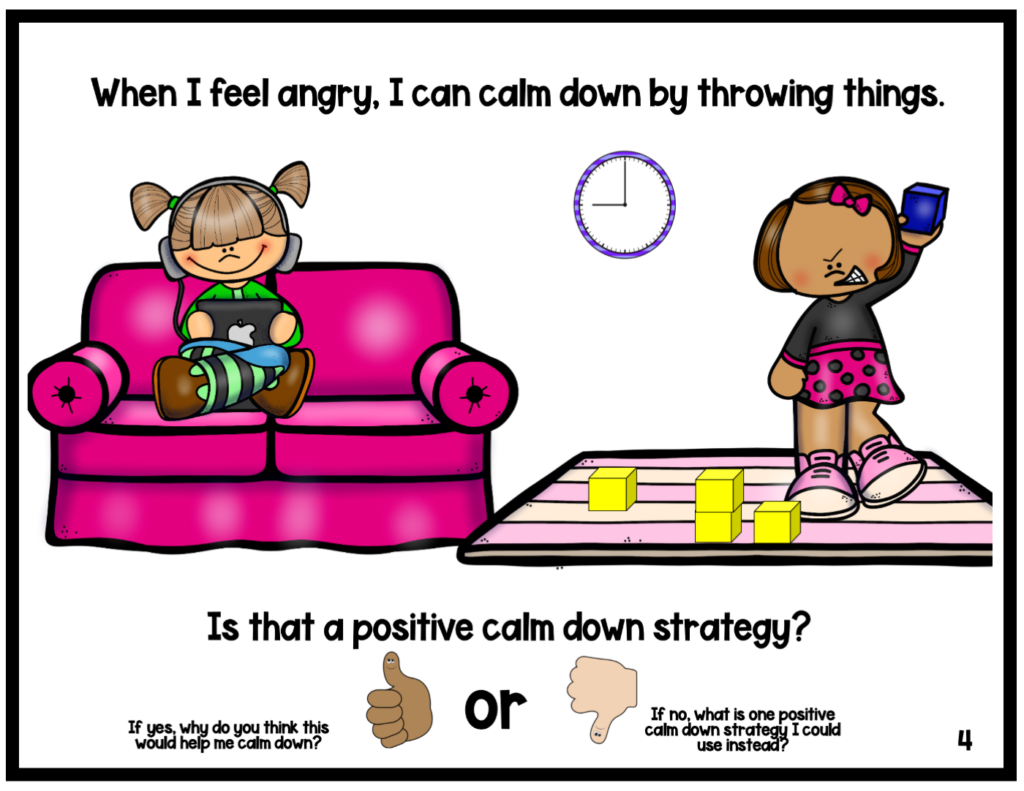 Calm Down Strategies & Self-Control Social Emotional Learning Lesson ...