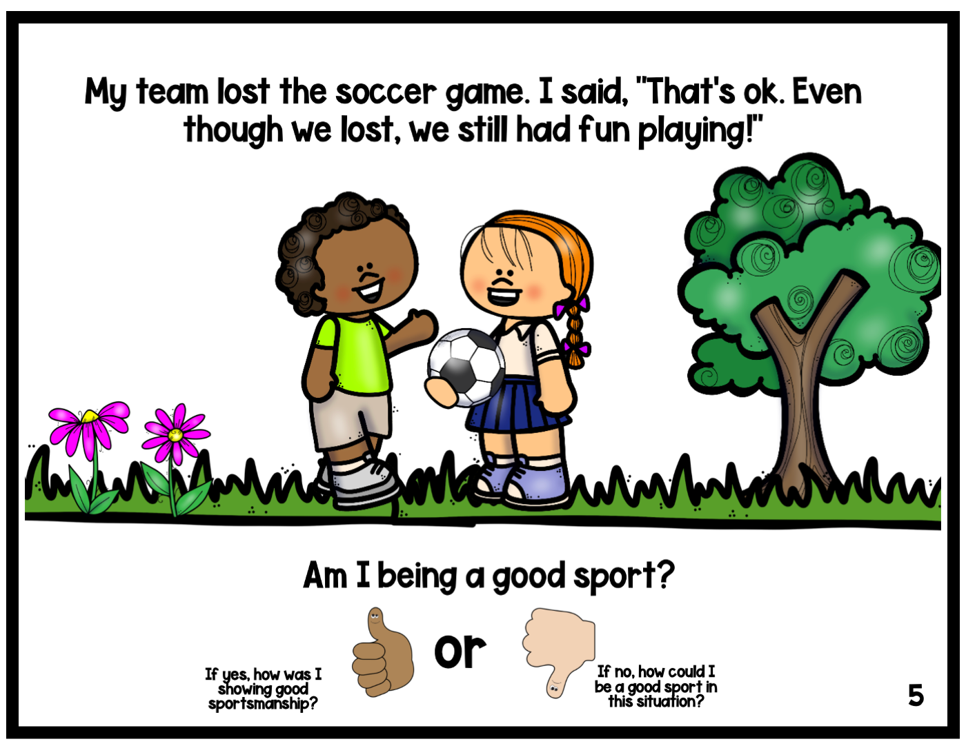 Being A Good Sport Social Emotional Learning Lesson - Annie's Classroom