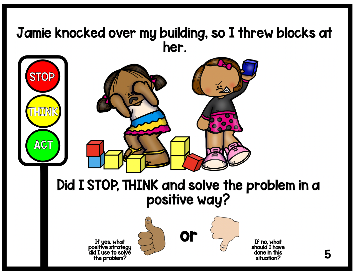 Stop Think And Act Problem Solving Social Skills And Social Emotional Learning Lesson Annies 