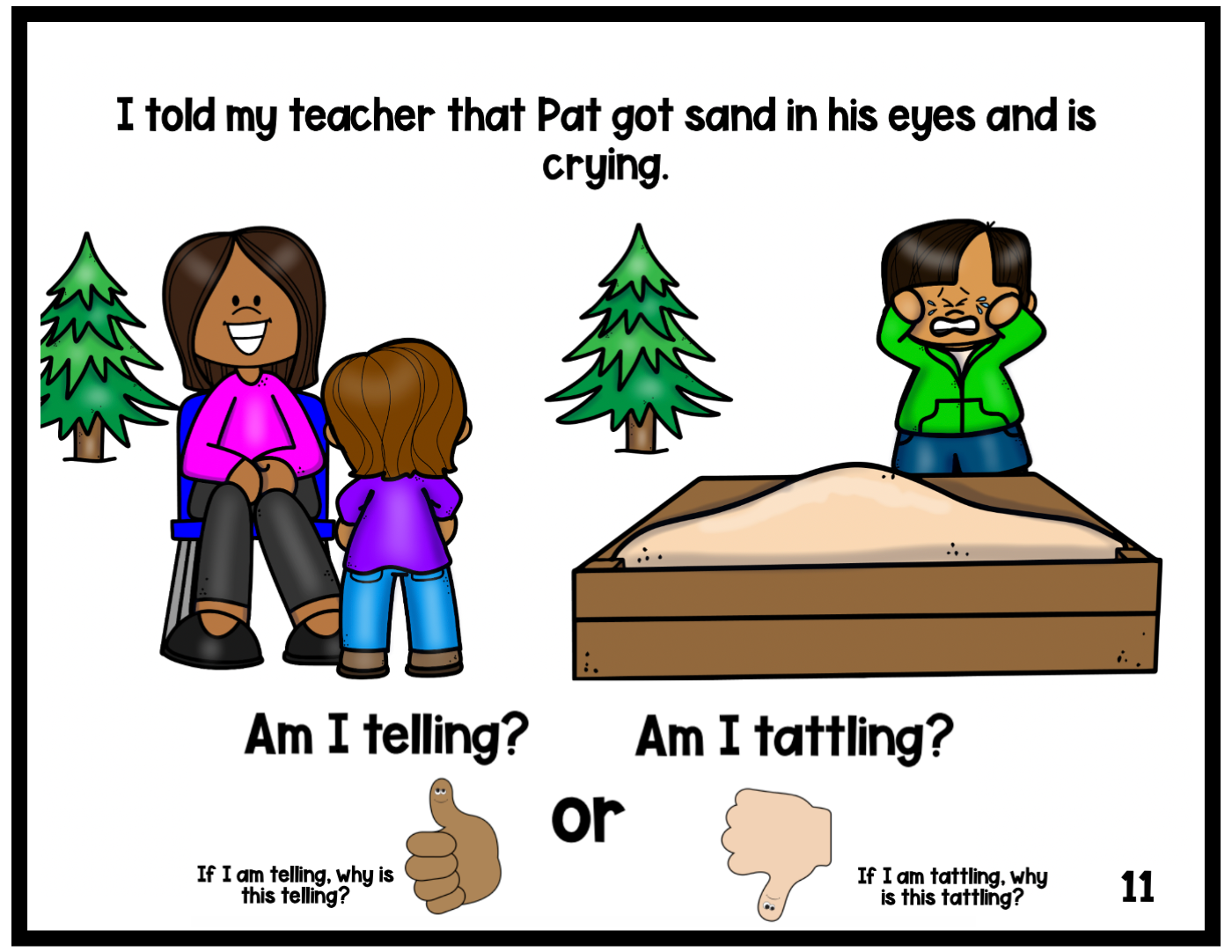Tattling Social Skills Lesson For Children - Annie's Classroom