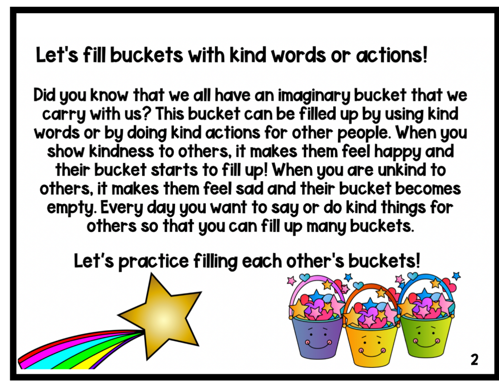 Social Emotional Learning Lesson On Being A Bucket Filler - Annie's ...