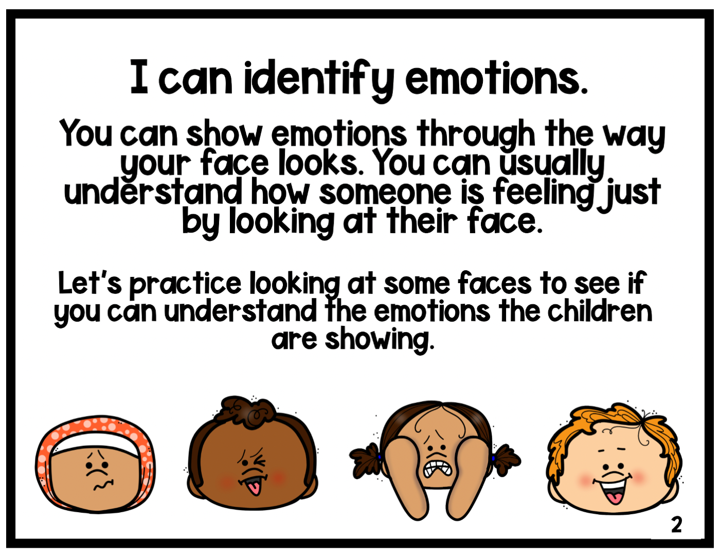 Identifying Emotions Social Emotional Learning Lesson For Children ...