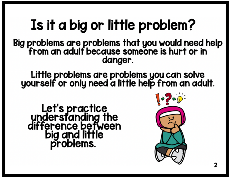 Size Of The Problem Social Emotional Learning & Social Skills Lesson ...