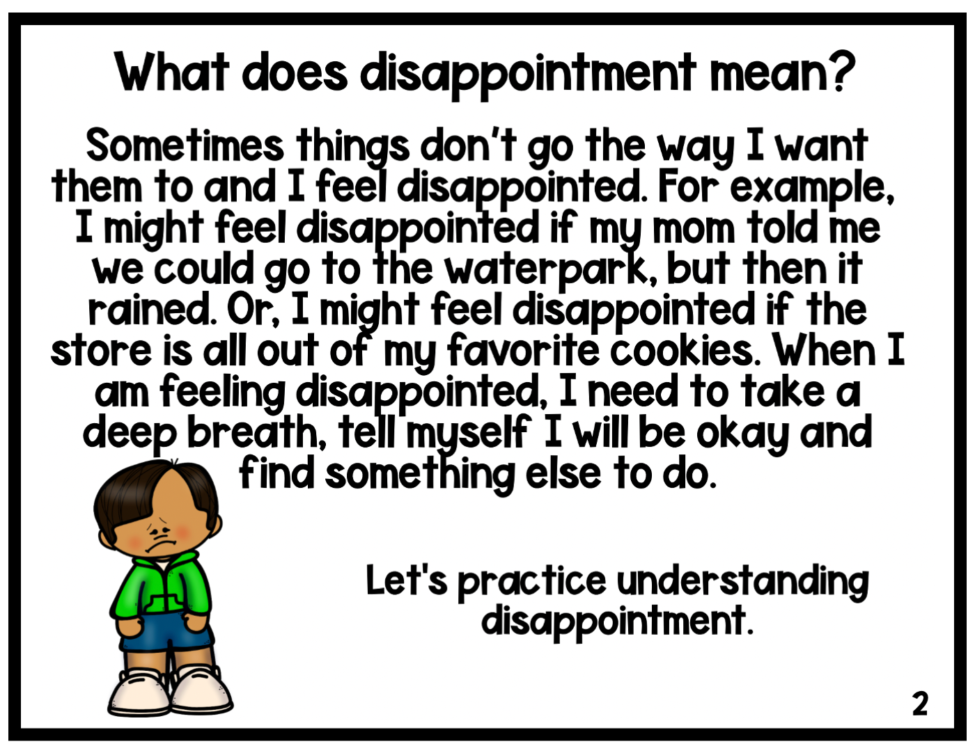 Social Emotional Learning Lesson For Children On Disappointment - Annie ...
