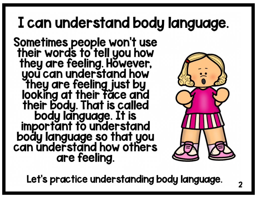 Body Language Social Emotional Learning Lesson - Annie's Classroom