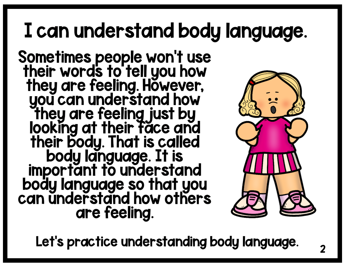Body Language Social Emotional Learning Lesson - Annie's Classroom