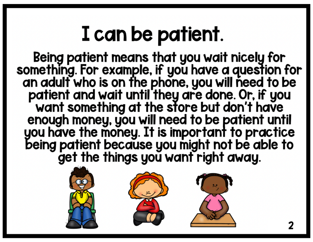 Patience Social Emotional Learning Lesson For Children - Annie's Classroom