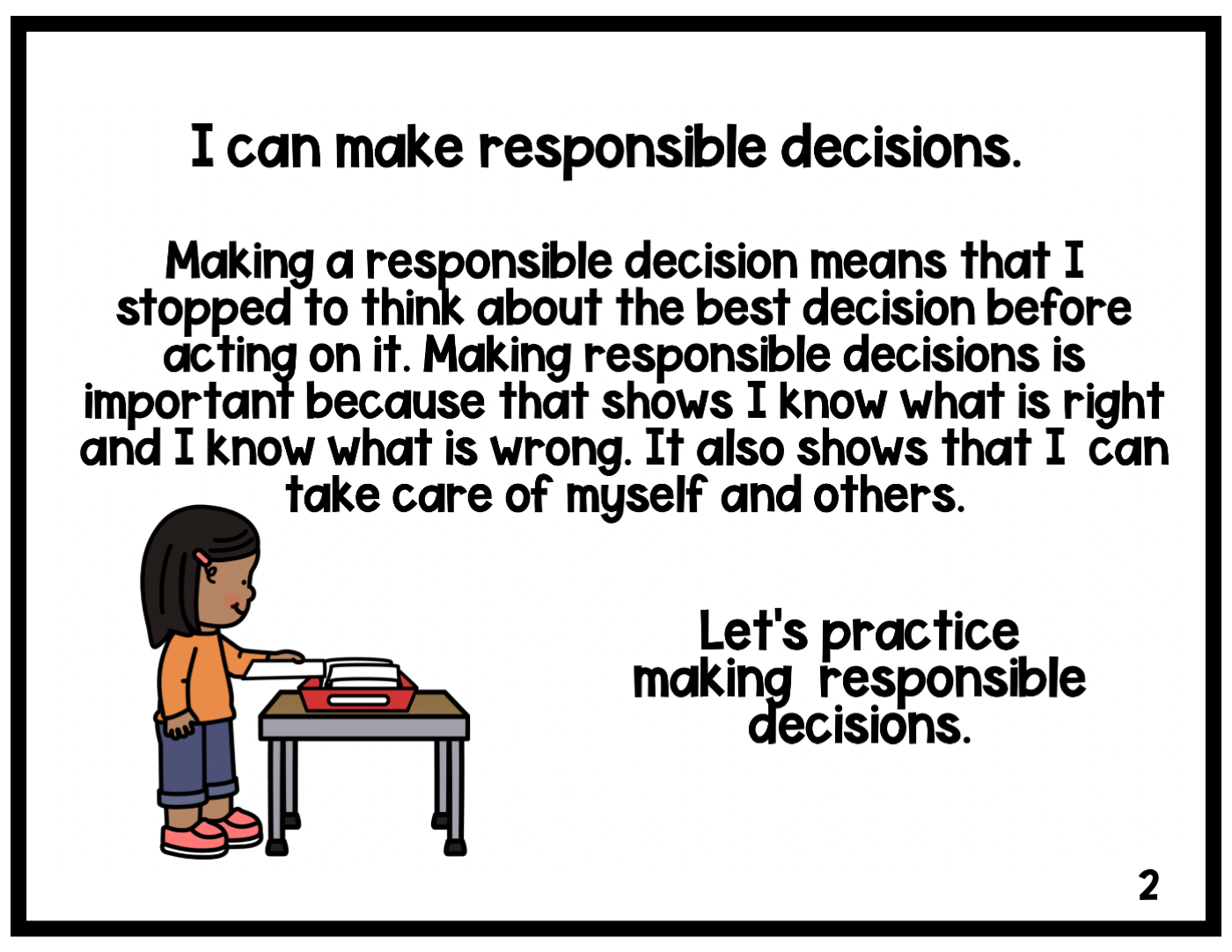 Making Responsible Decisions Social Emotional Learning Lesson - Annie's ...