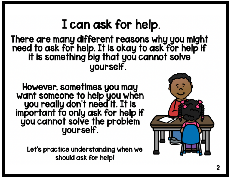 Asking For Help Social Emotional Learning Lesson - Annie's Classroom