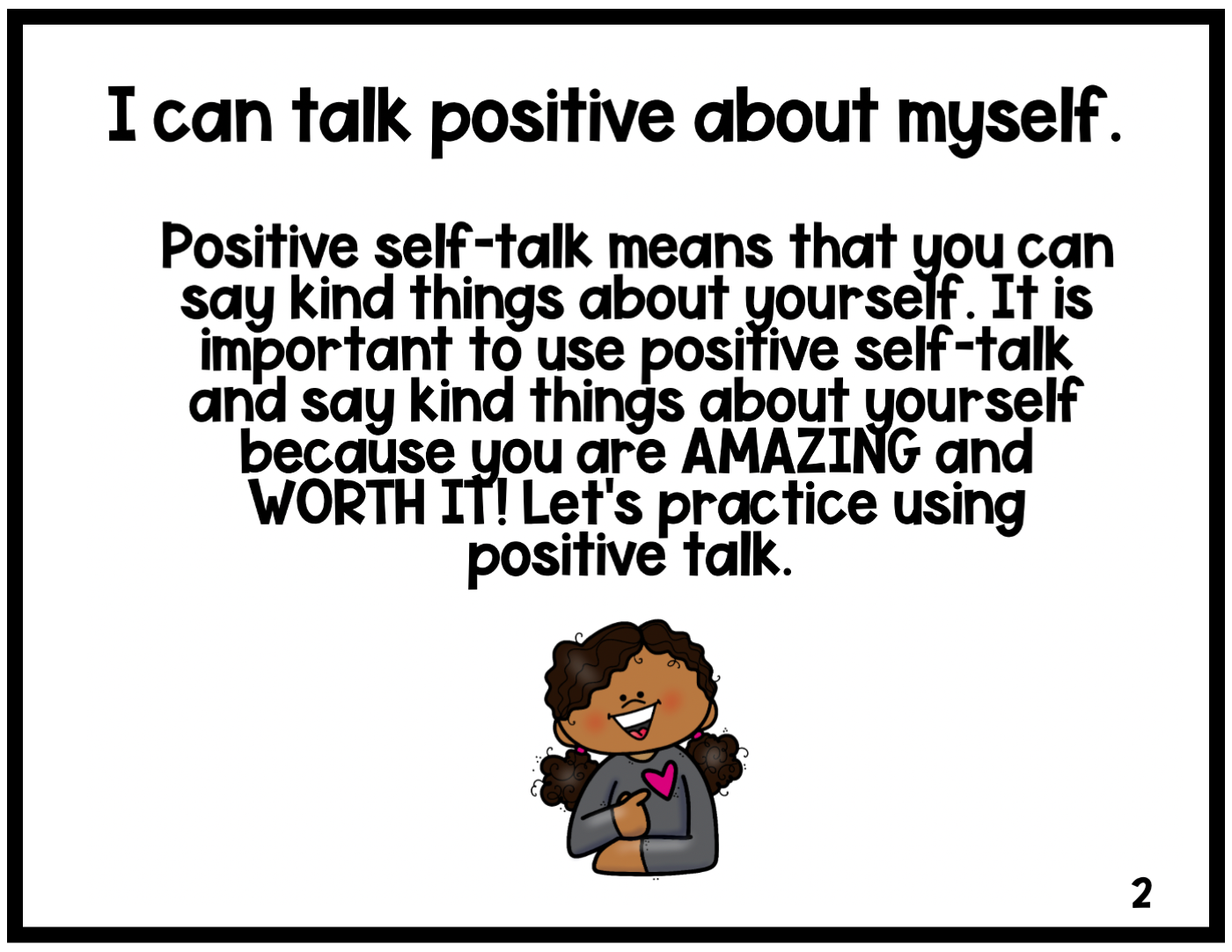 Positive Self-Talk Social Emotional Learning Lesson - Annie's Classroom