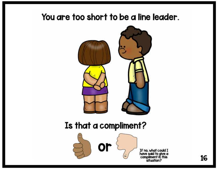Giving Compliments Social Skills Lesson For Children - Annie's Classroom