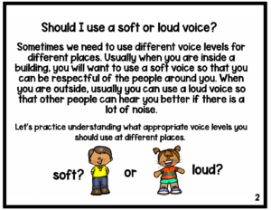 Social Emotional Learning Lesson On Voice Levels - Annie's Classroom