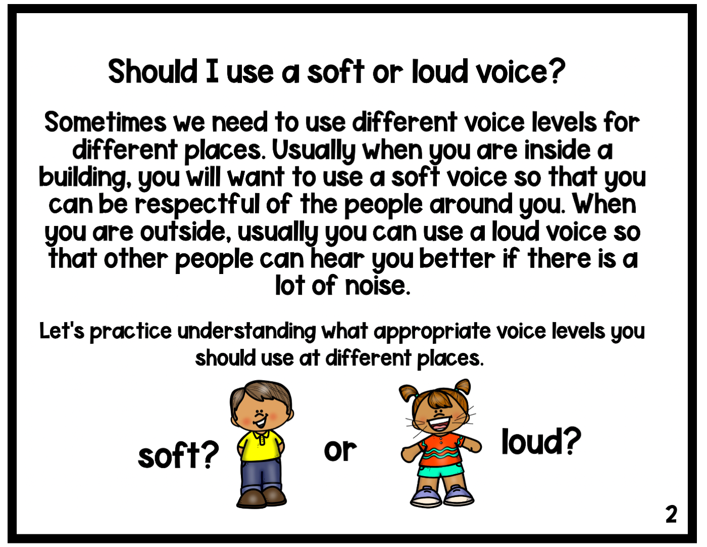 Social Emotional Learning Lesson On Voice Levels - Annie's Classroom