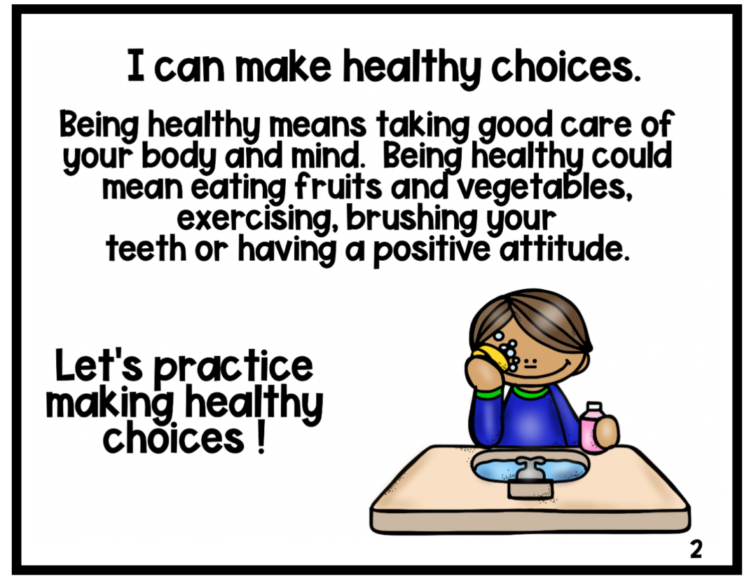 Making Healthy Choices Social Emotional Learning Lesson For Children ...