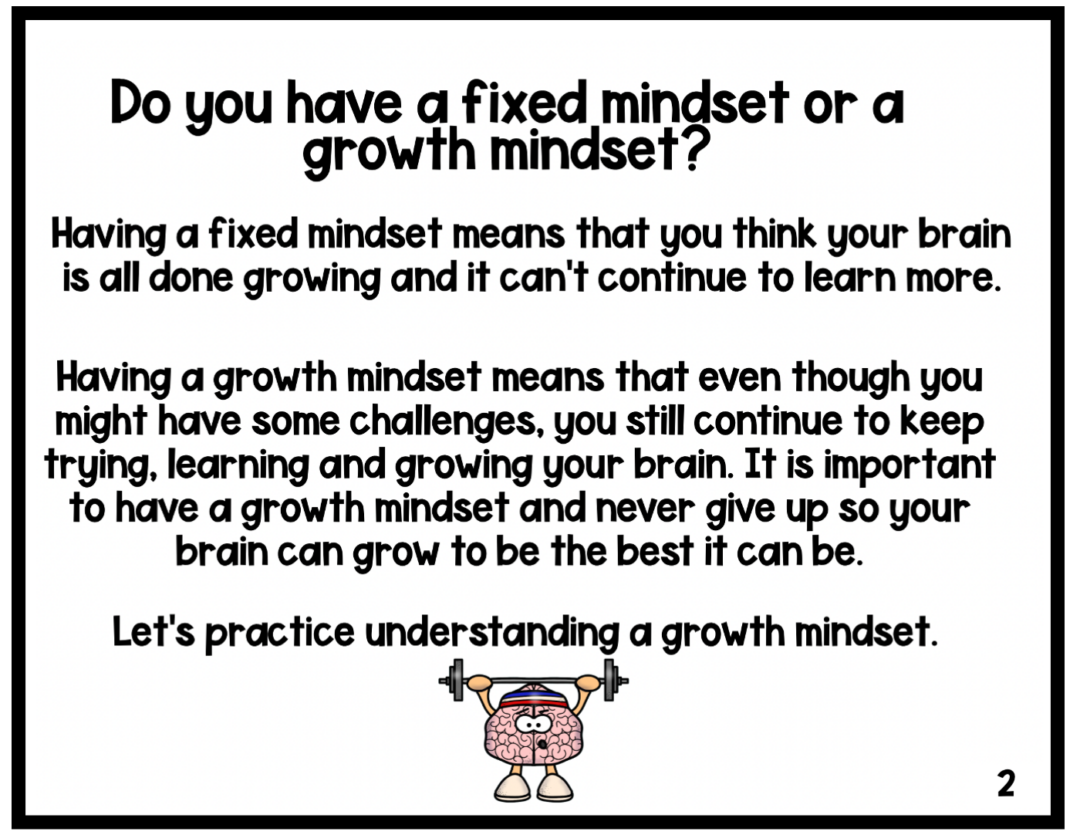 Growth Mindset Social Emotional Lesson For Children - Annie's Classroom