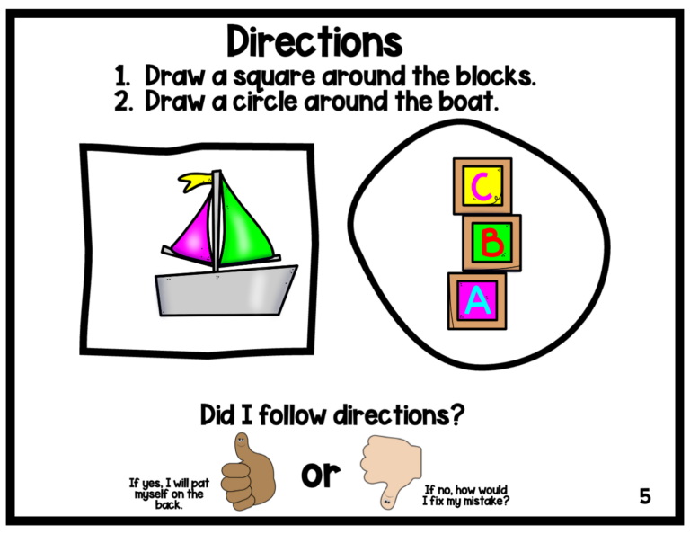 Following 2-Step Directions Lesson For Children - Annie's Classroom