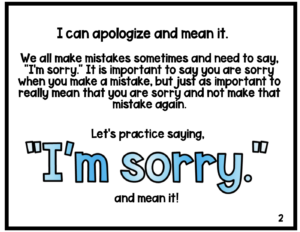 Apologizing Social Skills Lesson - Annie's Classroom